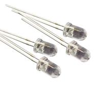 China 5mm Round Flange Type Ultra Yellow Indicator LED Water Clear Lens 20 Deg for sale