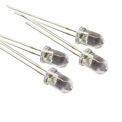 China 5mm Round Flange Type Ultra Yellow Indicator LED Water Clear Lens 20 Deg for sale