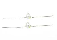 China 1.80mm Round Subminiature Axial White Chip LED,  Lens Color is Water Clear and Emitting Color is Changeable for sale