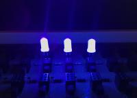 China Dip 5 mm Round  Purple UV LED Diode / uv light emitter 365nm Water Clear for sale