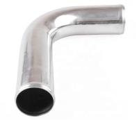 China Polished and End Reaming Processing Technic 90 Degree Universal Aluminum Bend Elbow Exhaust Pipe with Clamp Connection for sale