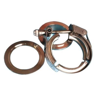 China Sprint Car Universal Engines 2.5 Inch Stainless Steel Quick Release Vband Clamp with Two Flanges Range from 1.25 Inch to 6.00 Inch for sale