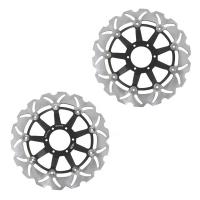 China 6 Mounting Holes 296MM Stainless Steel Motorcycle Floating Brake Disc Rotor for Honda CBR F 600 Crossrunner 800 VFR 800 for sale