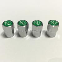 China Universal Car Black N2 Nitrogen Logo Seal Chrome-Plated Brass Tire Valve Stem Caps for Optimal Fuel Efficiency and Safety for sale