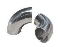 China 1.5mm Thickness 304 Stainless Steel 90 Degree Bend Elbow Exhaust Pipe Connection Welding Round 3 INCH/76MM Corrosion Resistant for sale