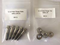 China Natural Finish GR5 Grade Titanium Bolt M8 x1.25x 32MM 12 Point Flange Bolt for Chemical Plants for sale