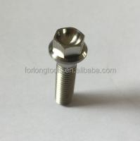 China Natural Finish GR5 Grade Titanium Bolt M8 x1.25x 32MM 12 Point Flange Bolt for Chemical Plants for sale
