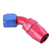 China Universal Car Fitment Performance Aluminum AN4 AN6 AN8 AN10 Swivel Fittings with 45 Degree Angle Connections for sale