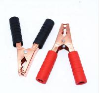 China 200A Safety Heavy Duty Brass Battery Alligator Clamps Universal PVC Insulator Strong Alligator Clips for Car for sale