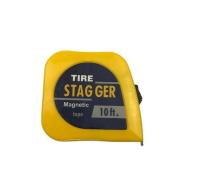 China 10 Feet Tire Stagger Tape Measure 3 Meter Blade 0.12mm Thickness Expedited Turnaround for Automotive Industry in Yellow for sale