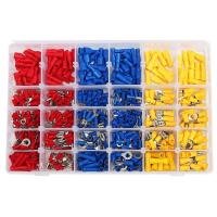China 480pcs Insulated Terminals Electrical Crimp Connector Butt Spade Ring Fork Terminal Set Kit With Case for Year Universal for sale