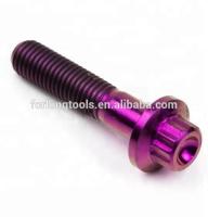 China 6AL-4V GR5 DIN Standard M7*32 12 Point Flange Head Titanium Split Rim Bolt for BBS and Durable Design for sale