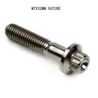 China 6AL-4V GR5 DIN Standard M7*32 12 Point Flange Head Titanium Split Rim Bolt for BBS and Durable Design for sale