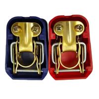 China Clamping Down Copper-Zin Plated Battery Switch Terminal 4-6 AWG Gauge Input for Car Boat Steel and Brasses for sale