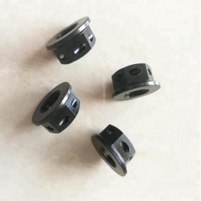 China Corrosion-Resistant PVD Finish M10 X 1.25 Black Titanium Hex Flange Nuts Drilled for Lock Wire DIN Standard for sale