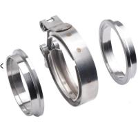 China 1.5-6.0 Universal 304 Stainless V Band Exhaust Clamps With Female Male Flange Kit Year Universal Universal for sale