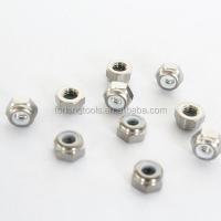 China Titanium Alloy M6x1.25 Hex Flange Head Lock Nuts with Universal Finish and Nylon Insert meeting DIN Standard Requirements for sale