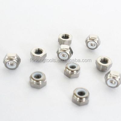 China Titanium Alloy M6x1.25 Hex Flange Head Lock Nuts with Universal Finish and Nylon Insert meeting DIN Standard Requirements for sale