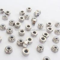 China Titanium Alloy M6x1.25 Hex Flange Head Lock Nuts with Universal Finish and Nylon Insert meeting DIN Standard Requirements for sale