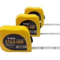 China Yellow 10 Feet Magnetic Racing Tire Stagger Tape Measure 1/4