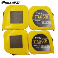 China 10 FT Steel Blade Racing Tire Stagger Tape Measure with Magnetic Back and Chrome Plated Finish Custom Logo for sale