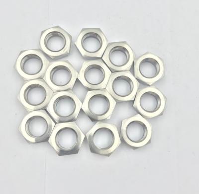 China DIN Standard Natural Finish 1/2-20 Thin Nyloc Nut for Sprint Car Racing in Titanium Gr5 and Durability for sale