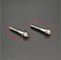 China ISO Standard ZINC Finish Steel and Titanium Gr5 12 PT BBS Split Rim Bolts M7 x 32mm M8*32mm for Automotive Applications for sale