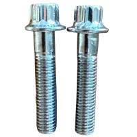 China Power Generation Industry Titanium Bolt M8 x 1.25 x 32mm 12 Point Flange with DIN Standard and Silver Finish for sale