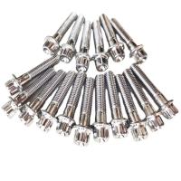 China Performance M8 x1.25x 32MM Titanium Flange Bolt for Racing Car Black/Green/Natural Finish Customized for sale