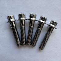 China Performance M8 x1.25x 32MM Titanium Flange Bolt for Racing Car Black/Green/Natural Finish Customized for sale