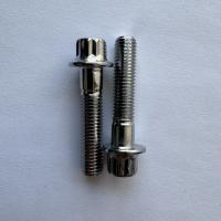 China Performance M8 x1.25x 32MM Titanium Flange Bolt for Racing Car Black/Green/Natural Finish Customized for sale