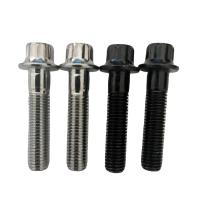 China Slivery Finish DIN Standard M7 x 32 12 PT Bolt and M7 Nylon Lock Nut for BBS Wheels in Steel Finish ZINC for sale