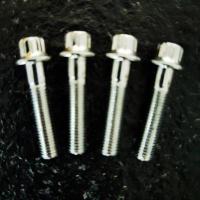 China Slivery Finish DIN Standard M7 x 32 12 PT Bolt and M7 Nylon Lock Nut for BBS Wheels in Steel Finish ZINC for sale