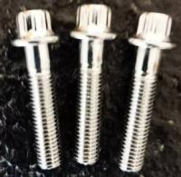 China Slivery Finish DIN Standard M7 x 32 12 PT Bolt and M7 Nylon Lock Nut for BBS Wheels in Steel Finish ZINC for sale