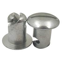 China Universal Steel Quarter Turn Dzus Dome Head Buttons Silver Grip .500