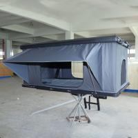 China Grey Aluminum 4 Season Folding Roof Top Tent With 320G Polyester Cotton Fabric for sale