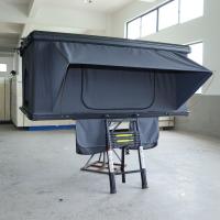 China Grey Aluminum 4 Season Folding Roof Top Tent With 320G Polyester Cotton Fabric for sale