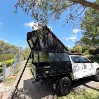 China Aluminium Triangle Hard Top Car Tent Auto Rooftop Tent 2.3m Telescopic Ladder for sale
