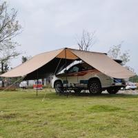 China 4WD Rainproof Camouflage Pull Out Side Awning With LED Light for sale