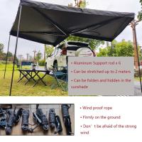 China Free Standing UV50+ Wind Resistant 270 Degree Roof Rack Awning For Camping for sale