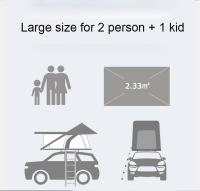 China Thick Moisture Resistant Aluminum Rooftop Tent With Double Open Design for sale