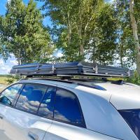 China Triangle SUV Aluminum Rooftop Tent With LED Light Strip Custom Logo for sale