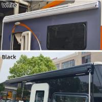 China 3x2m Black White Retractable Camper Awning For Motorhome Mobile Dining Car for sale