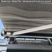 China 3x2m Black White Retractable Camper Awning For Motorhome Mobile Dining Car for sale