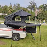 China 2025 New Design X Hinge Hardshell Rooftop Tent with Wooden Case Packaging for Outdoor Camping for sale