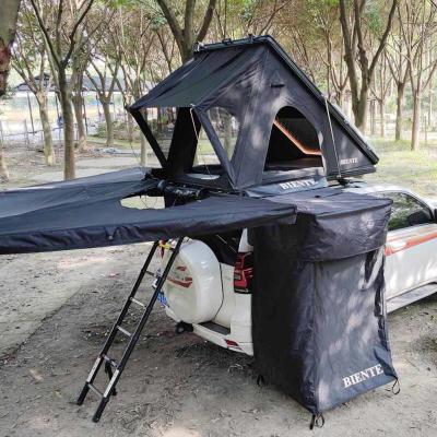 China 3-4 Person Hard Shell Roof Top Tent with 320G Oxford Cloth and 210x132x150cm Open Size for SUV Rooftop Camping for sale