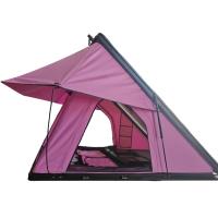 China 2.1M 320g Polyester Cotton 210*132cm Aluminum Hard Shell Roof Top Tent for Offroad Camping for sale