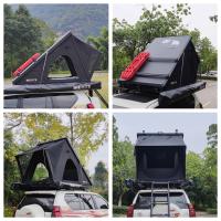 China 3-4 Person Hard Shell Roof Top Tent with 320G Oxford Cloth and 210x132x150cm Open Size for SUV Rooftop Camping for sale