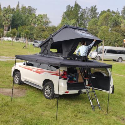 China 4X4 Hard Shell Roof Top Tent with High Quality 320G Polyester Cotton and Quick Automatic Opening for Camping for sale