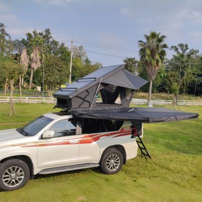China Outdoor Storage 2-3 Person Hard Shell Roof Top Tent with 420D Oxford Fabric and X Hinge Design for sale